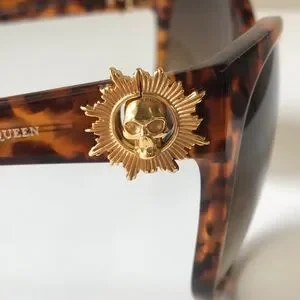 Alexander McQueen | Accessories | Alexander Mcqueen Tortoiseshell Gold ...